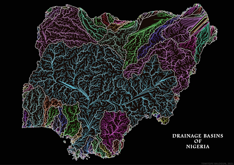 Shaded relief map of Nigeria | Spatialnode
