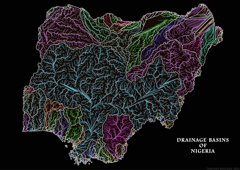 Shaded relief map of Nigeria | Spatialnode