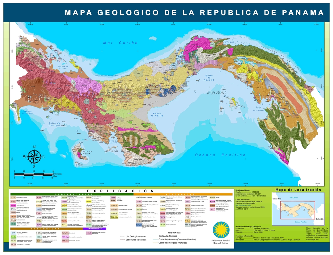 Forest Cover Map for Republic of Panama | Spatialnode