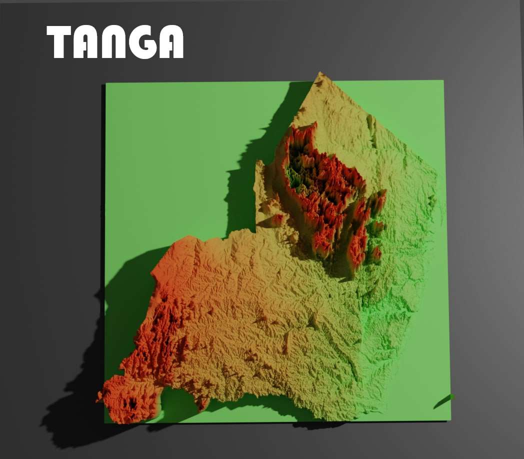 Topography Map of Tanzania | Spatialnode