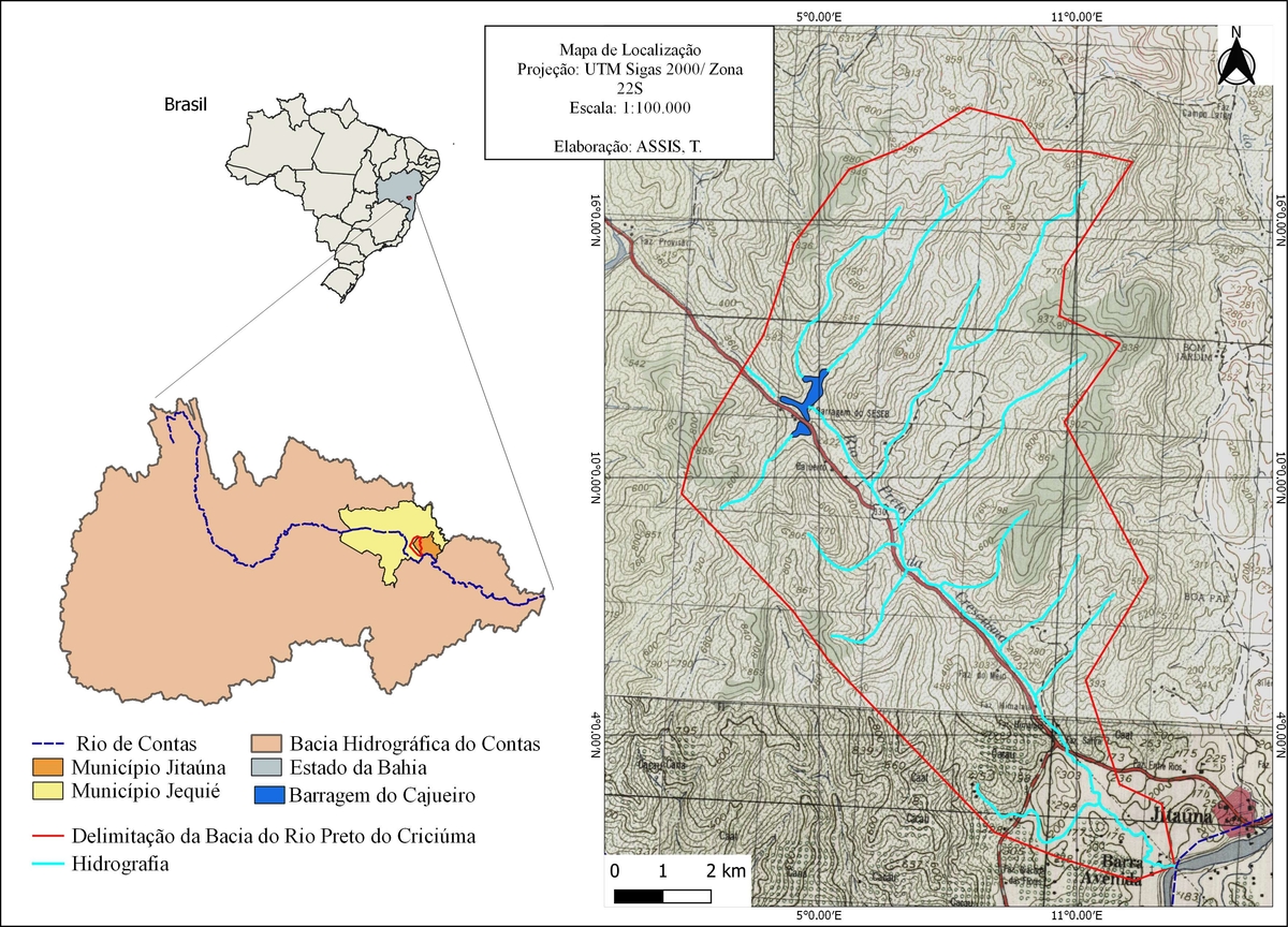 Mapa de Hierarquia fluvial | Spatialnode