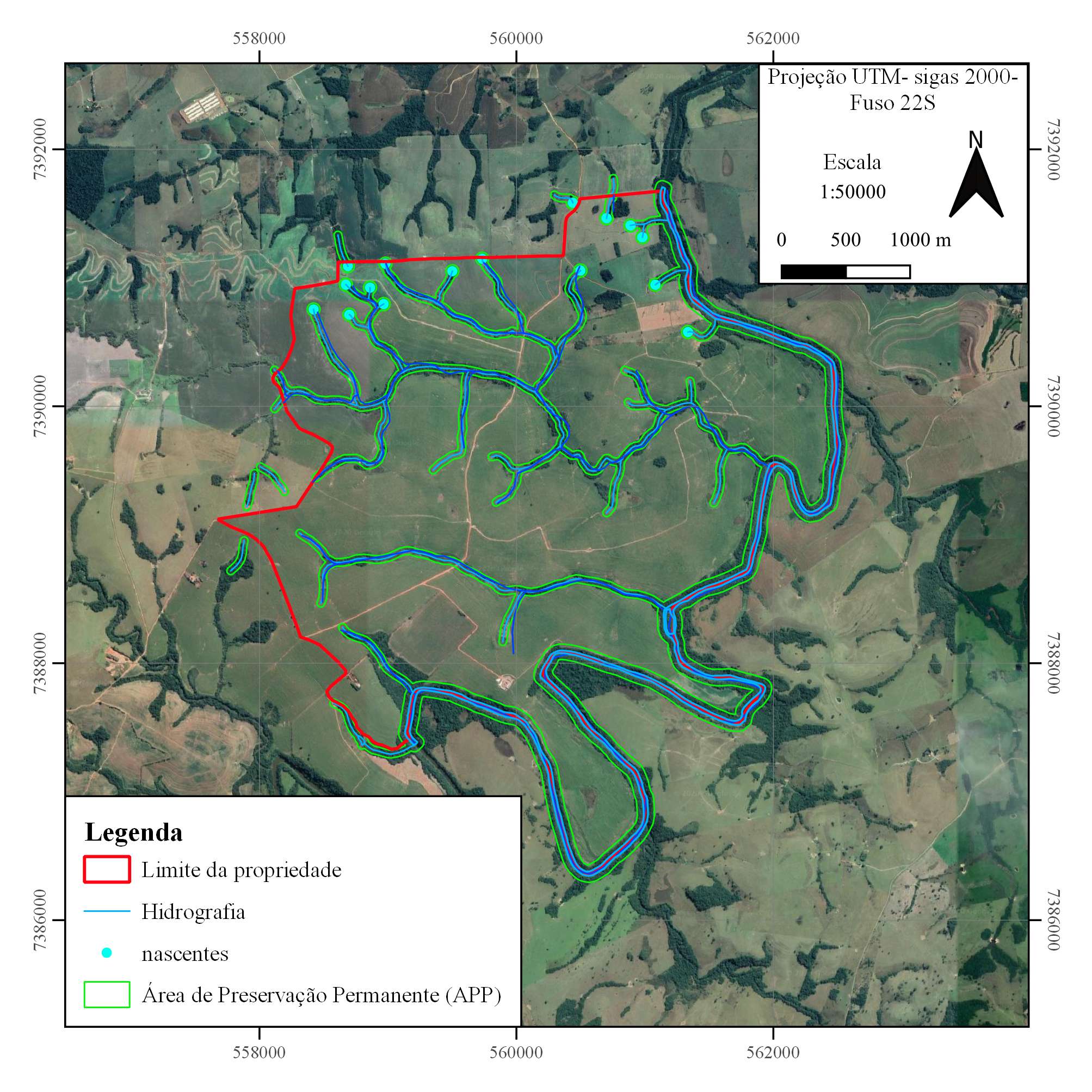 Mapa de Hierarquia fluvial | Spatialnode