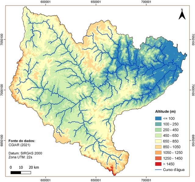 Mapa hipsométrico | Spatialnode