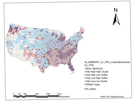 Map of Tract and census population data | Spatialnode