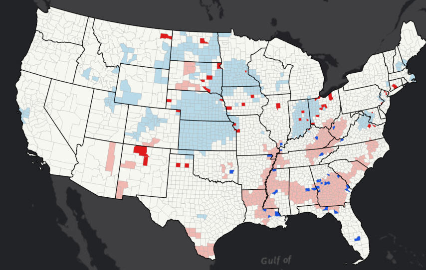 Map of Tract and census population data | Spatialnode