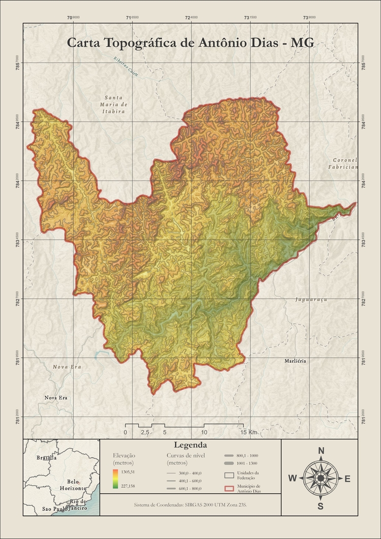 Mapa Hipsométrico | Spatialnode